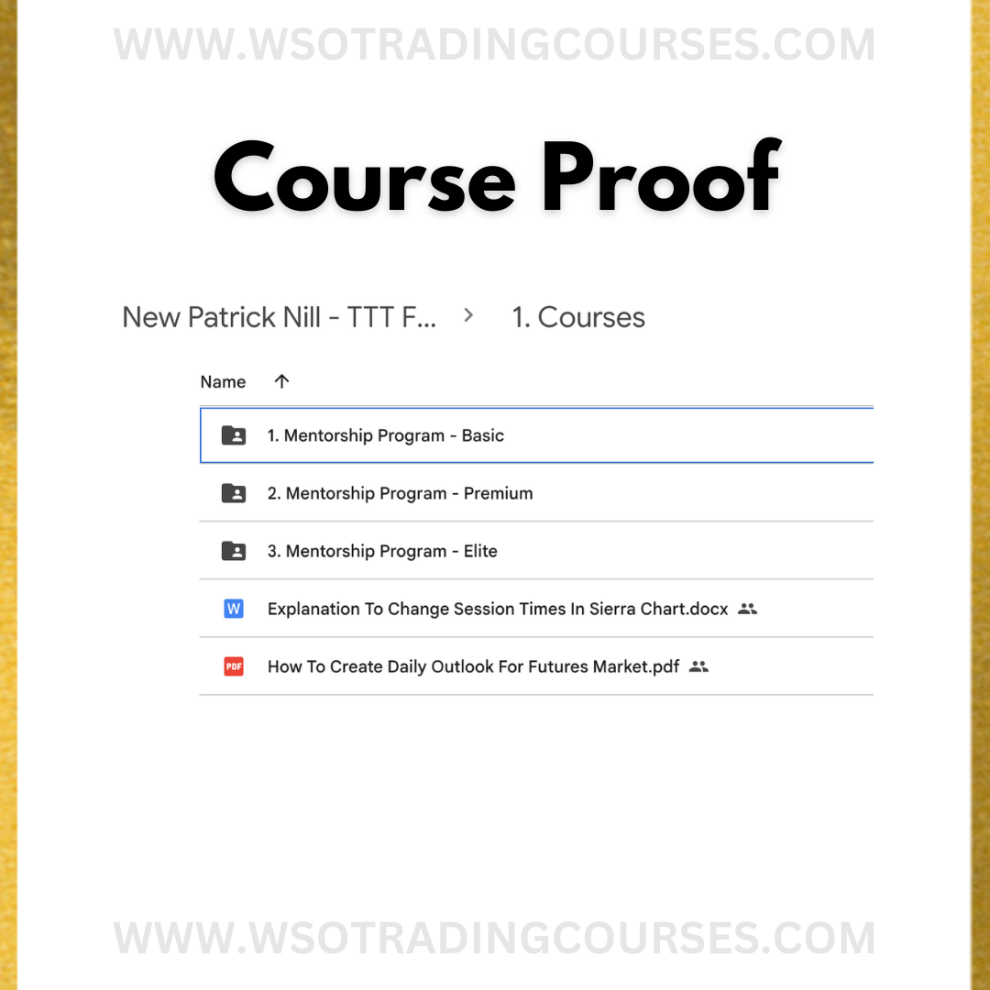 Patrick Nill: World Class Edge TTT Mentorship Elite – Course