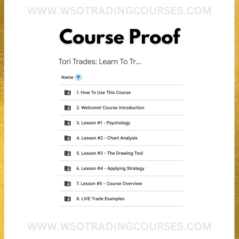 Tori Trades: Learn to Trade – Course – WSO Trading Courses: Get ...